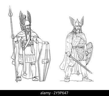 Gallic king and chieftain Vercingetorix. Ancient gallic warriors ...