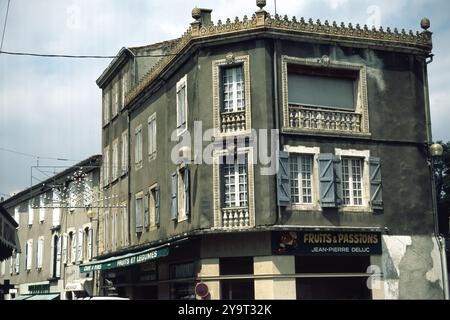 Old buildings of Cazeres, Haute-Garonne, Occitanie, France Stock Photo ...