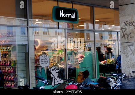 Copenhagen/ Denmark/11 October 2024/ Normal store shoppers in danish ...