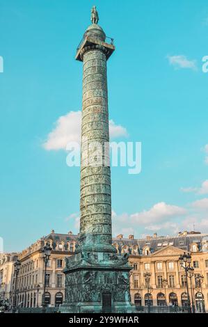 The Vendôme Column, a monument erected by order of Napoleon Bonaparte ...