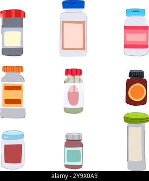 amoxicillin antibiotic pills cartoon vector illustration Stock Vector ...