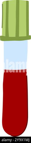 diagnostics blood test vial cartoon vector illustration Stock Vector ...
