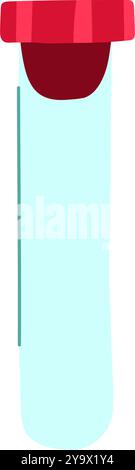 diagnostics blood test vial cartoon vector illustration Stock Vector ...