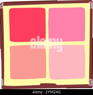 shimmer blush compact cartoon vector illustration Stock Vector Image ...