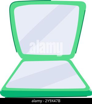 portable compact mirror cartoon vector illustration Stock Vector Image ...