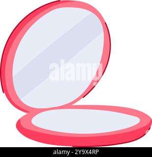 handheld compact mirror cartoon vector illustration Stock Vector Image ...