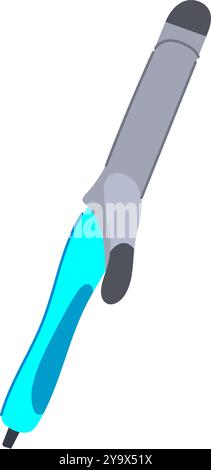 volume curling iron cartoon vector illustration Stock Vector Image ...
