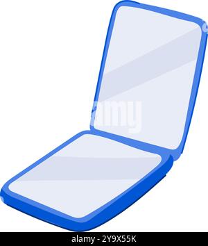 pocket compact mirror cartoon vector illustration Stock Vector Image ...