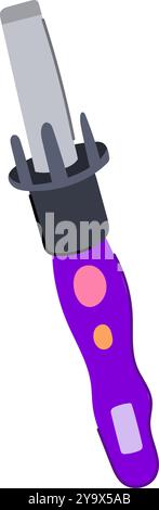 volume curling iron cartoon vector illustration Stock Vector Image ...