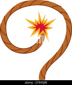 combustion dynamite fuse cartoon vector illustration Stock Vector Image ...