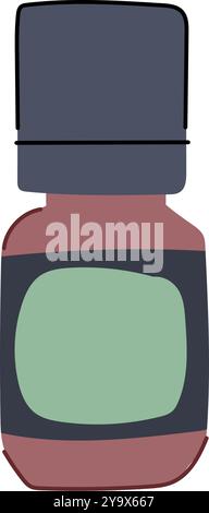 scent essential oil bottle cartoon vector illustration Stock Vector ...