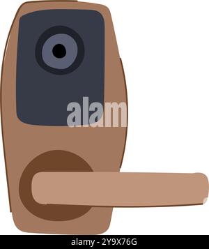 innovation facial recognition lock cartoon vector illustration Stock ...