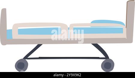 footboard hospital bed cartoon vector illustration Stock Vector Image ...