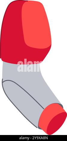 respiratory inhaler portable cartoon vector illustration Stock Vector ...