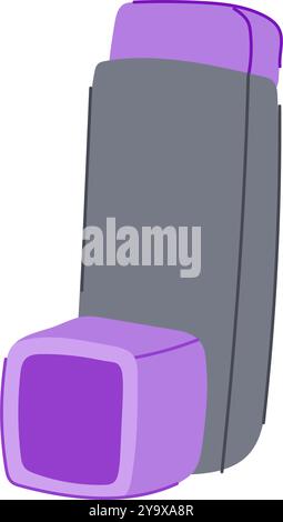 airway inhaler portable cartoon vector illustration Stock Vector Image ...