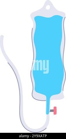 infusion iv drip bag cartoon vector illustration Stock Vector Image ...