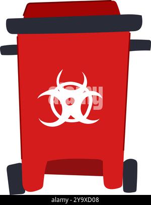 segregation medical waste bin cartoon vector illustration Stock Vector ...