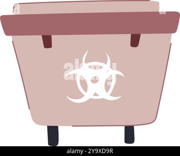 compliance medical waste bin cartoon vector illustration Stock Vector ...
