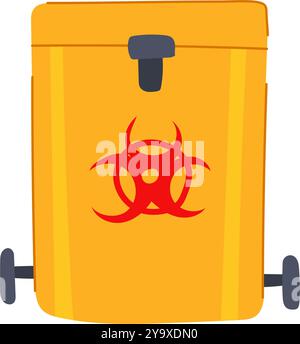 segregation medical waste bin cartoon vector illustration Stock Vector ...