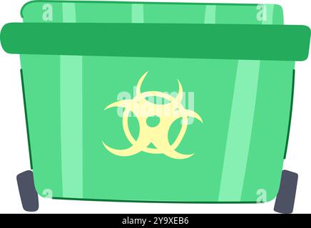 segregation medical waste bin cartoon vector illustration Stock Vector ...