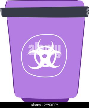 segregation medical waste bin cartoon vector illustration Stock Vector ...
