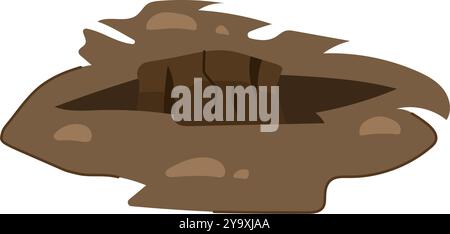 chasm pit cartoon vector illustration Stock Vector Image & Art - Alamy