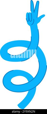 movement twisted hands cartoon vector illustration Stock Vector Image ...