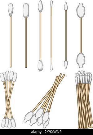 sterile swab set cartoon vector illustration Stock Vector Image & Art ...