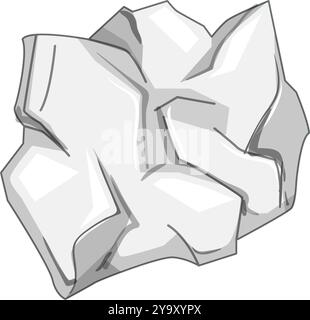 origami crumpled paper balls cartoon vector illustration Stock Vector ...