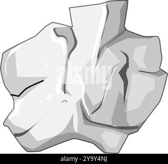 origami crumpled paper balls cartoon vector illustration Stock Vector ...