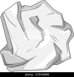 origami crumpled paper balls cartoon vector illustration Stock Vector ...