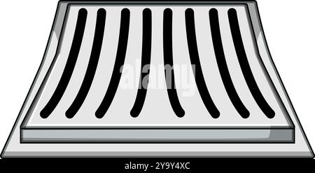 grating drain cover cartoon vector illustration Stock Vector Image ...