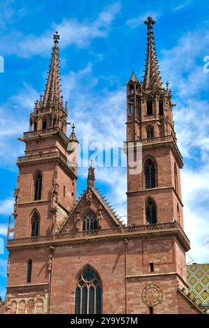Switzerland, Basel, Münsterhügel hill, the Protestant cathedral ...