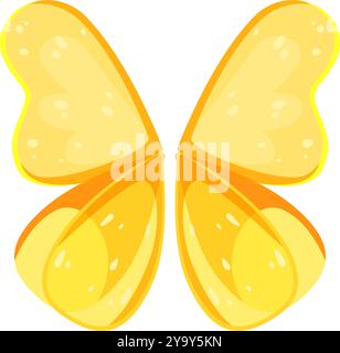 whimsical fairy wings cartoon vector illustration Stock Vector Image ...