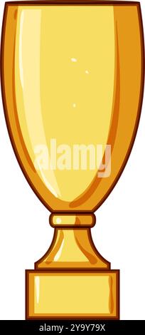 accolade gold trophy cartoon vector illustration Stock Vector Image ...
