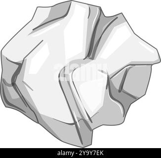 origami crumpled paper balls cartoon vector illustration Stock Vector ...