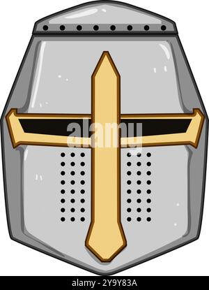 Knight warrior helmet with plume, heraldry armor of medieval army ...