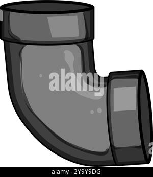 coupling pipe elbow cartoon vector illustration Stock Vector Image ...