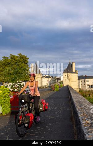 France, Vienne, Chatellerault, velotourisme along the Scandiberique at ...