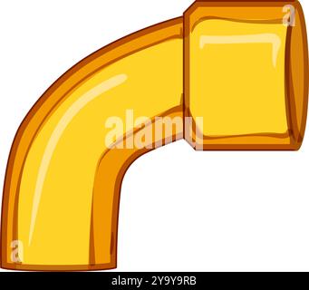 coupling pipe elbow cartoon vector illustration Stock Vector Image ...
