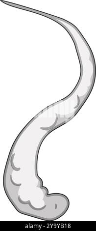 turbine plane smoke trail cartoon vector illustration Stock Vector ...