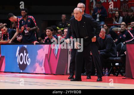 Ettore Messina, head coach EA7 Emporio Armani Olimpia Milano during EA7 ...