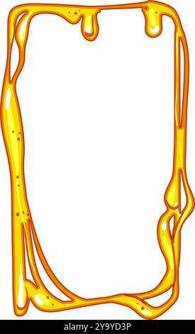 stretchy slime frame cartoon vector illustration Stock Vector Image ...