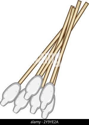 hygiene sterile swab cartoon vector illustration Stock Vector Image ...