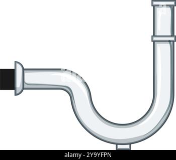 pipe waste drain trap cartoon vector illustration Stock Vector Image ...