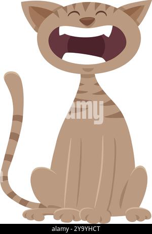 cartoon meowing cat Stock Vector Image & Art - Alamy