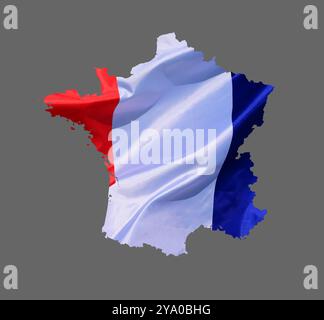 France with national flag on political globe. 3D illustration Stock ...