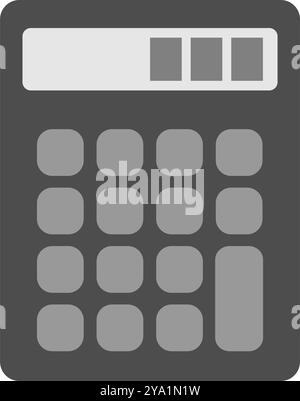 Calculator icon, mathematics web button vector illustration. Internet ...