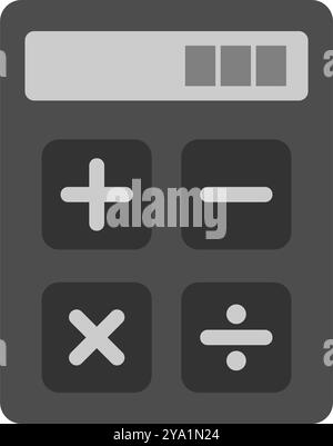 calculator math device digital icon Stock Vector Image & Art - Alamy