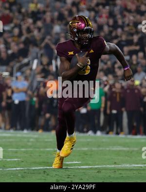 Arizona State quarterback Jeff Sims throws under pressure from Utah ...